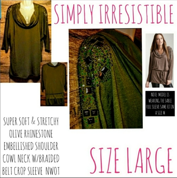 Simply Irresistible | Tops | Simply Irresistible Top Size L Cowl ...